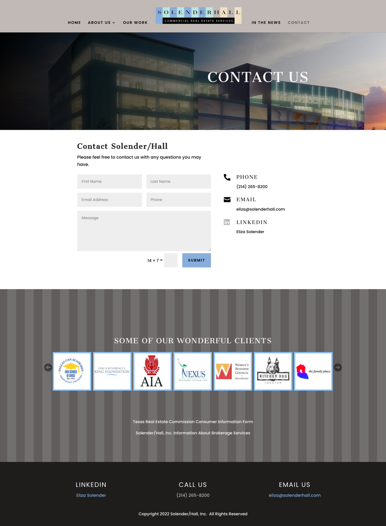 Solender Hall | Website Redesign - Hooked On Code