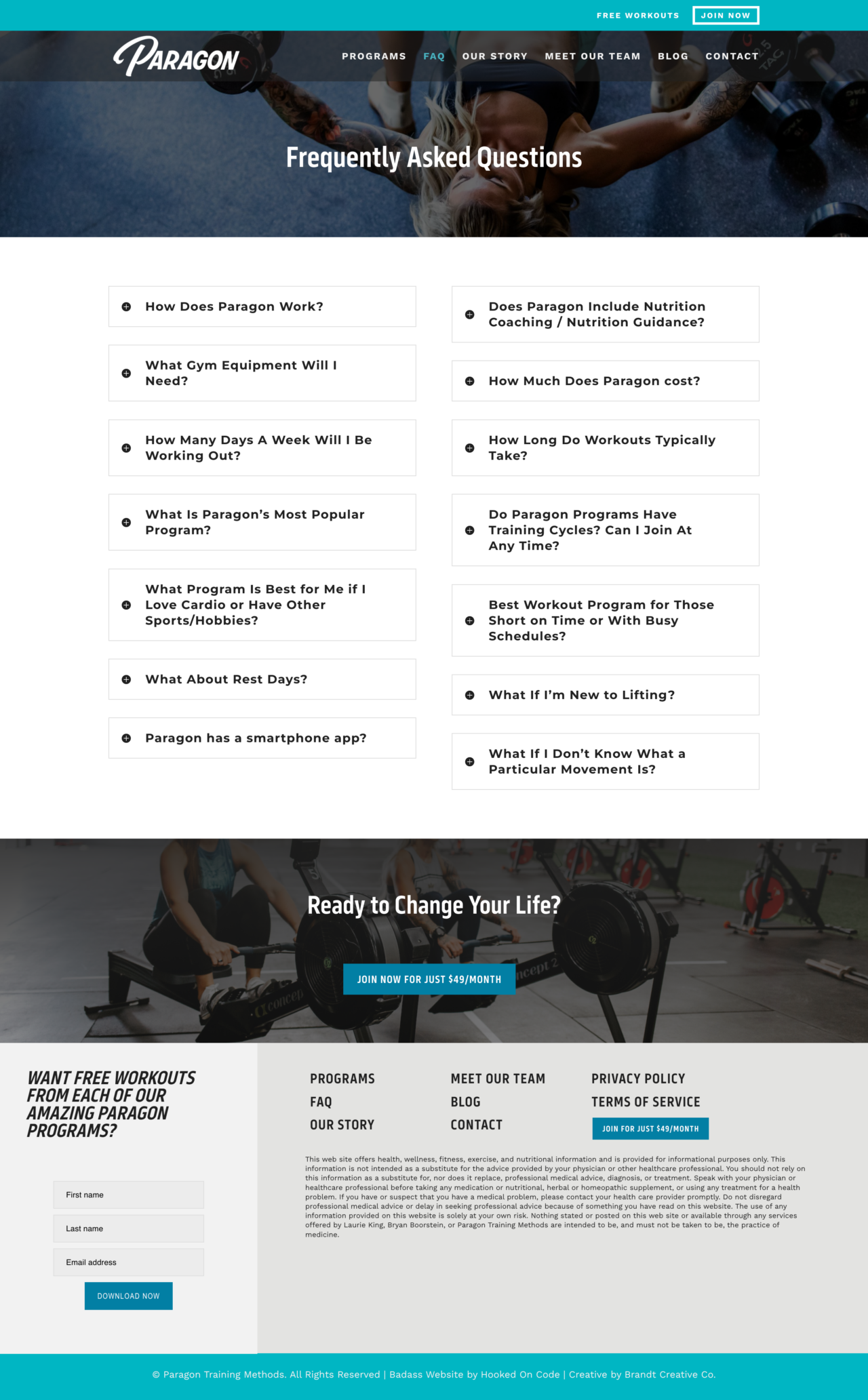Paragon Training Methods | Website Redesign - Hooked On Code